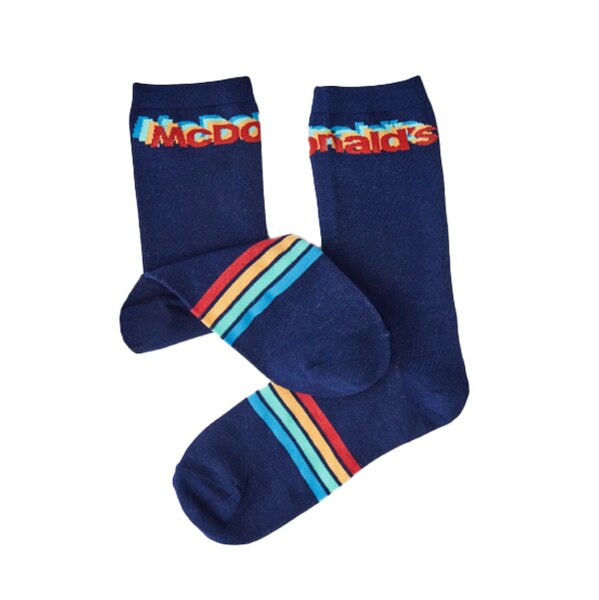 Navy Retro McDonald's Socks
